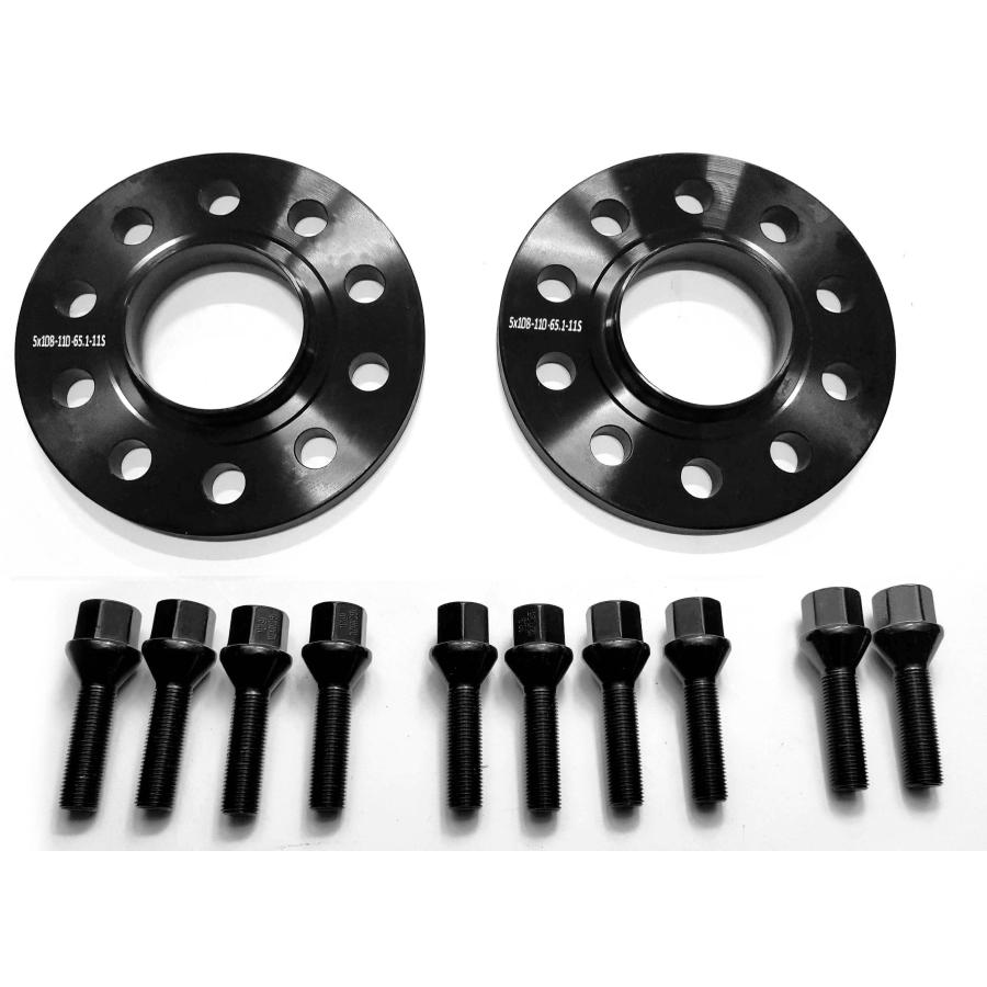 Z.S.S. AP プジョー シトロエン ジープ 11mm PCD108 PCD110 5穴 ハブ径 65.1φ M12xP1.25 ボルト付き スペーサー 10mm ワイトレ ZSS ...