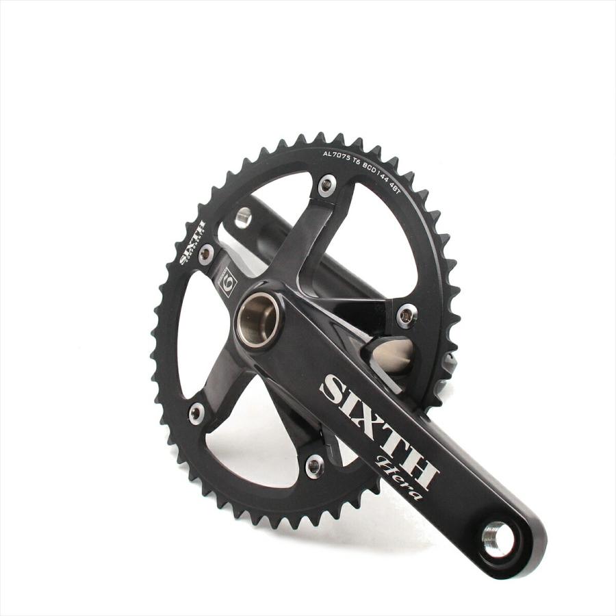 ピスト クランク PCD 144 ダイレクト クランク ブラック 黒 自転車 Sixth Components Hera シックス ...