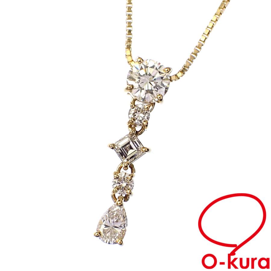 ダイヤモンド ネックレス レディース K18YG 1.06ct 3.9g 750 18金 イエローゴールド 中古 : a215609 : 大蔵質店 - 通販 - Yahoo!ショッピング