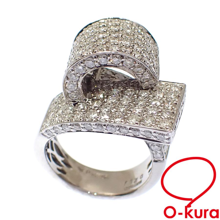 ジュエリーマキ ダイヤモンド リング レディース K18WG 11号 2.61ct 17.2g 指輪 750 18金 中古 : a216034 : 大蔵質店 - 通販 - Yahoo!ショッピング