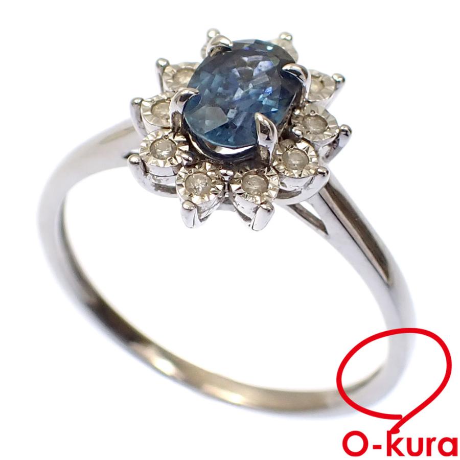 値下げしました サファイア ダイヤモンド リング レディース K18WG 13.5号 2.1g 指輪 750 18金 ホワイトゴールド 中古 : a2229907 : 大蔵質店 - 通販 ...