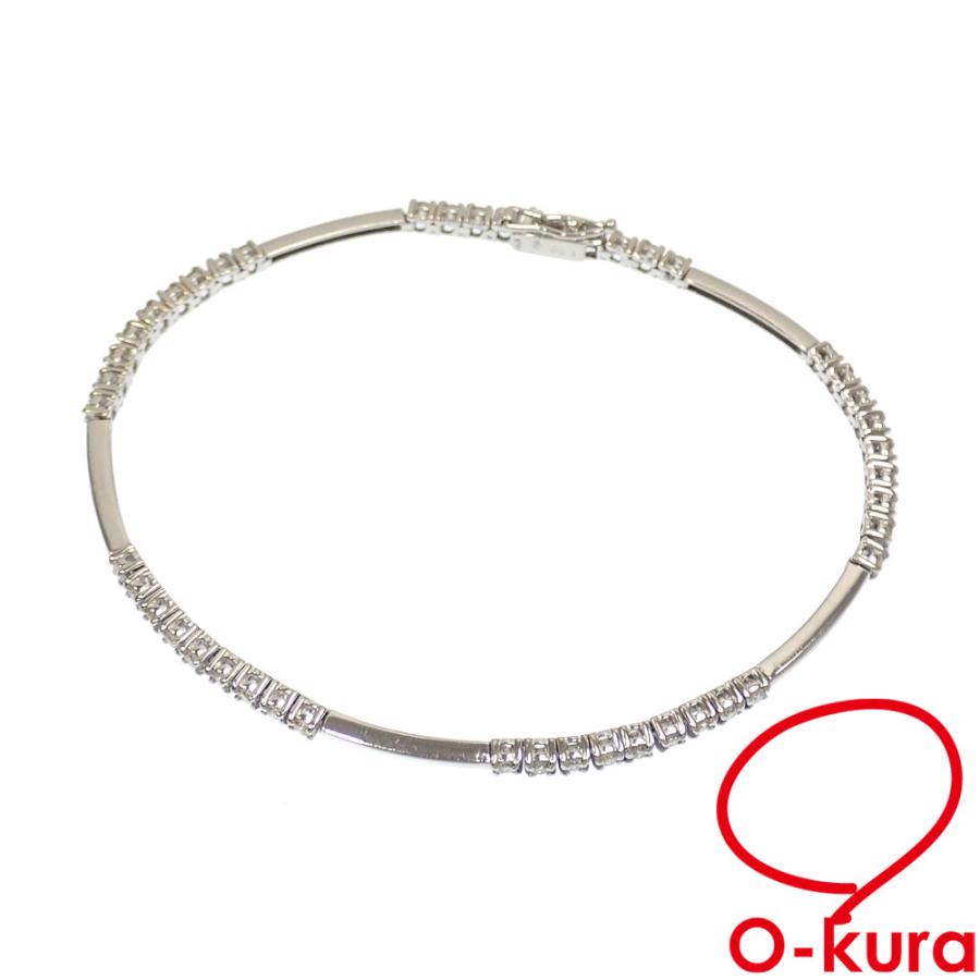 ダイヤモンド ブレスレット レディース K18WG 1.00ct 5.9g 18金 ホワイトゴールド 750 中古 : a2238207 : 大蔵質店 - 通販 - Yahoo!ショッピング