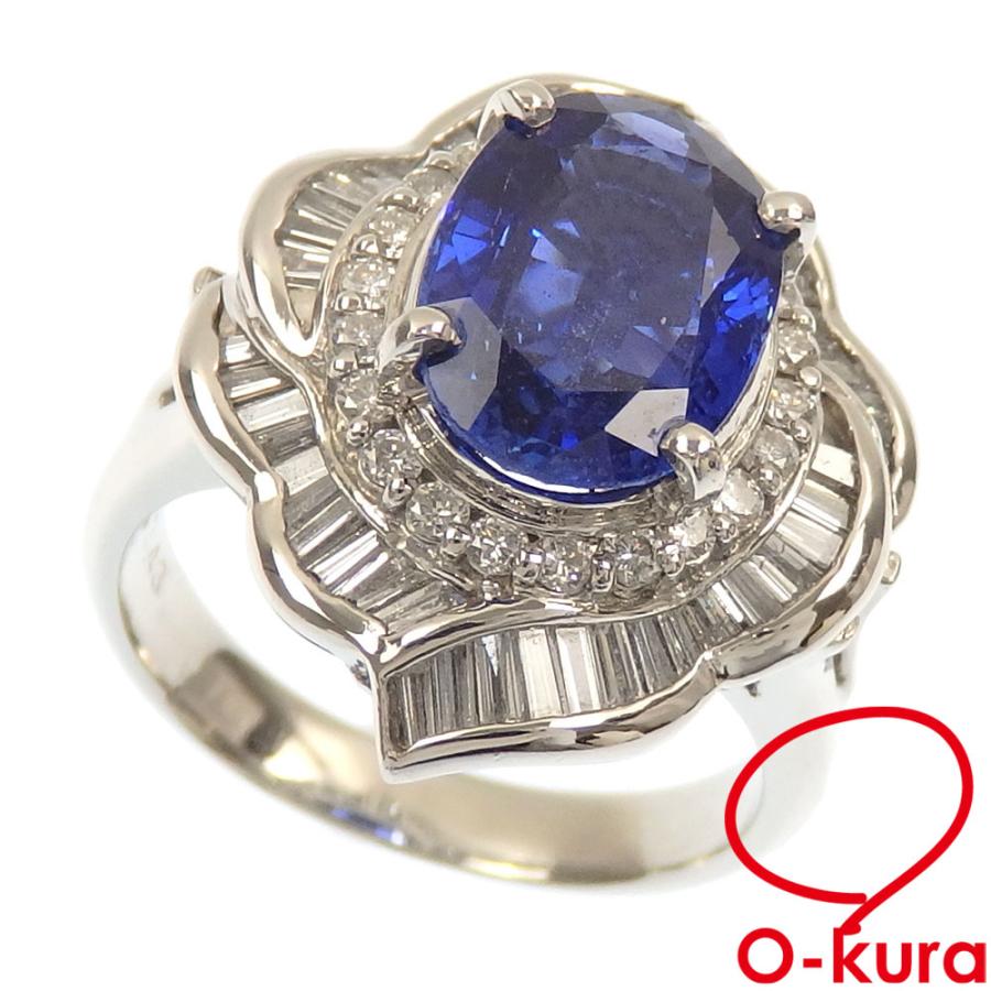 サファイア ダイヤモンド リング レディース Pt900 11号 3.43ct/D0.81ct 12.4g プラチナ 指輪 中古 : a2238326 : 大蔵質店 - 通販 - Yahoo ...