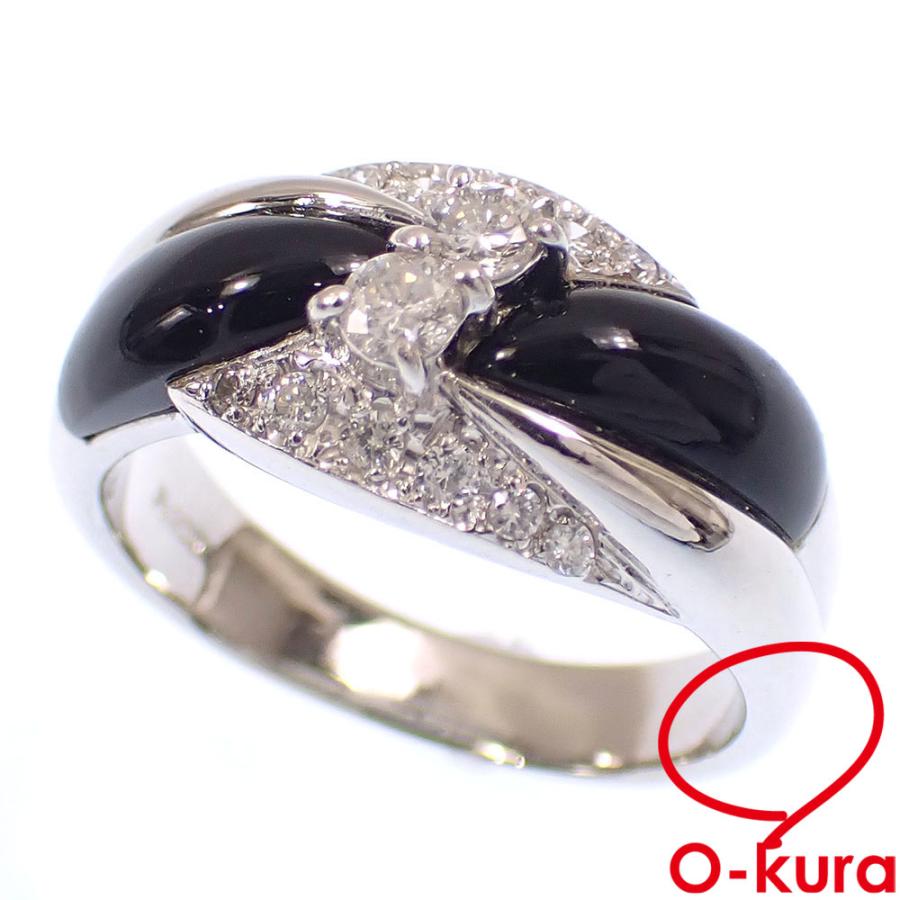オニキス ダイヤモンド リング レディース Pt900 13号 0.29ct 9.7g プラチナ 指輪 中古 : 大蔵質店 - 通販 - Yahoo!ショッピング