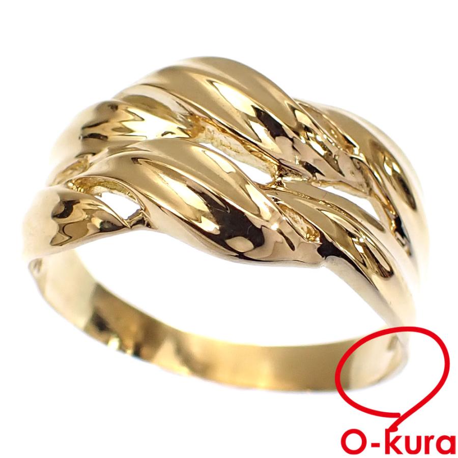 デザイン リング レディース K18YG 13.5号 4.1g 750 18金 イエローゴールド 指輪 中古 : 大蔵質店 - 通販 - Yahoo!ショッピング