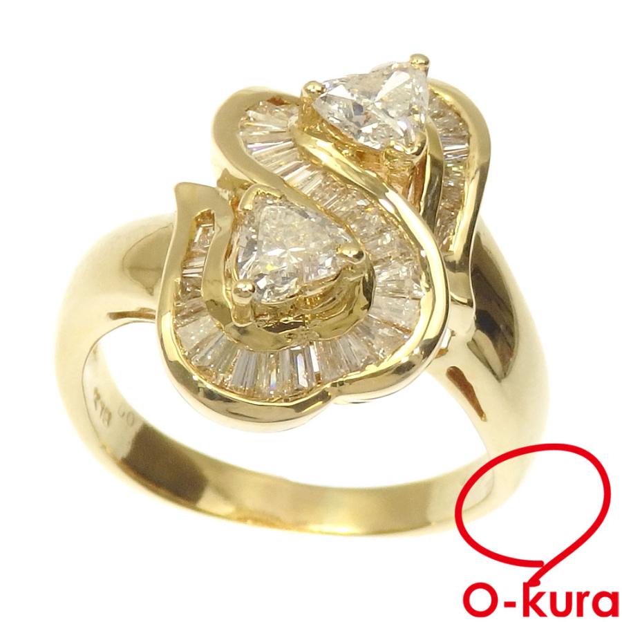 値下げしました ダイヤモンド リング レディース K18YG 13.5号 0.7ct/0.68ct 7.9g 指輪 750 18金 イエローゴールド 中古 : 大蔵質店 - 通販 ...