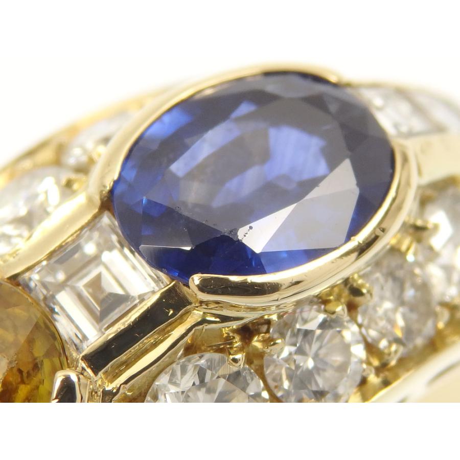 ロボッティ サファイア ダイヤモンド リング レディース K18YG 17号 D2.09ct/S0.91ct/FS0.95ct 中古 : 大蔵質店 - 通販 - Yahoo!ショッピング