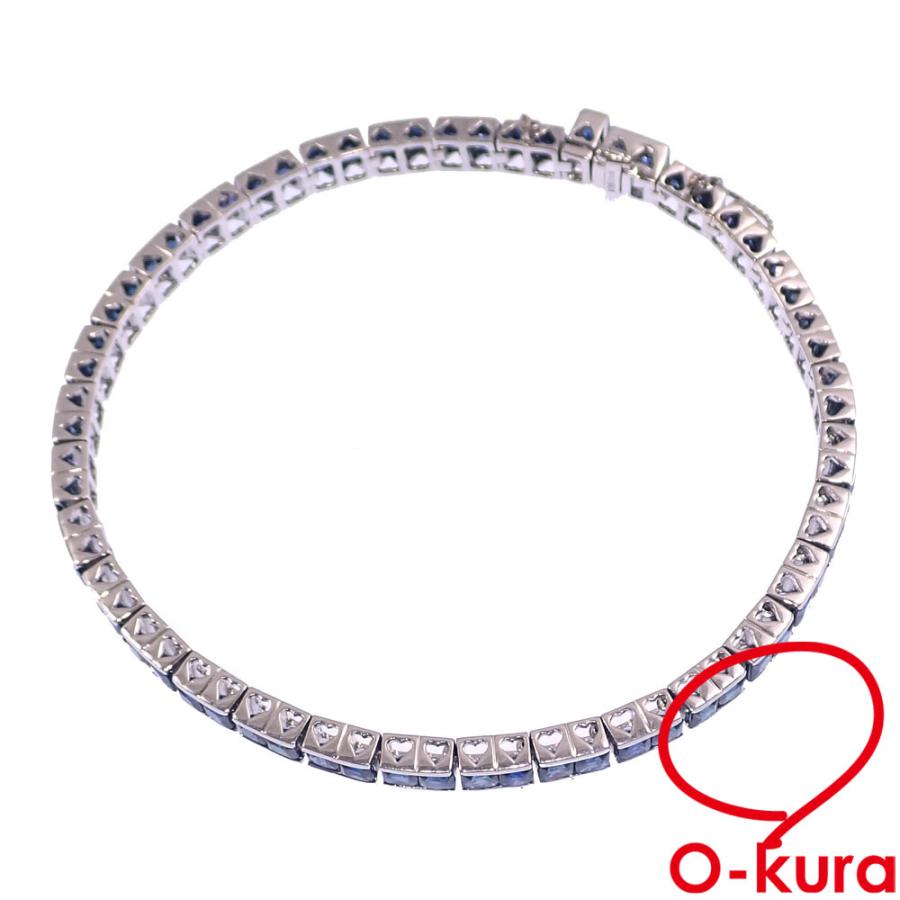 サファイア ブレスレット レディース K18WG 10.06ct 13.9g 18金 750 ホワイトゴールド 中古 : 大蔵質店 - 通販 - Yahoo!ショッピング