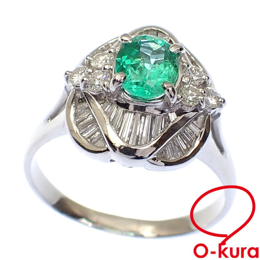 エメラルド ダイヤモンド リング レディース Pt900 18.5号 0.75ct/D0.62ct 7.4g 指輪 プラチナ 中古 : a6049326 : 大蔵質店 - 通販 - Yahoo ...