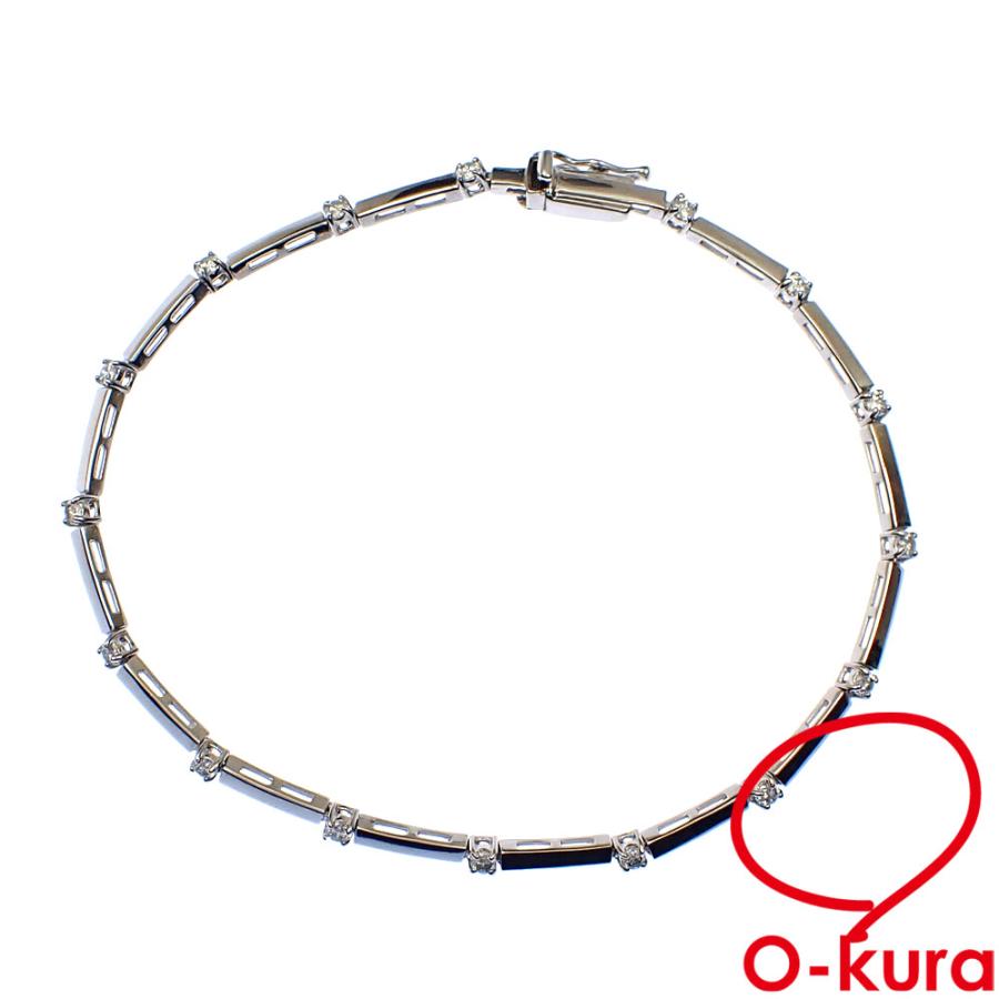 ダイヤモンド ブレスレット レディース K18WG 0.50ct 6.5g 750 18金 ホワイトゴールド 中古 : 大蔵質店 - 通販 - Yahoo!ショッピング