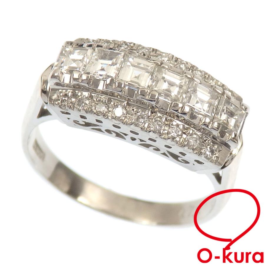 ダイヤモンド リング レディース Pt900 13号 0.14ct/0.73ct 6.4g プラチナ 指輪 中古 : c212533 : 大蔵質店 - 通販 - Yahoo!ショッピング