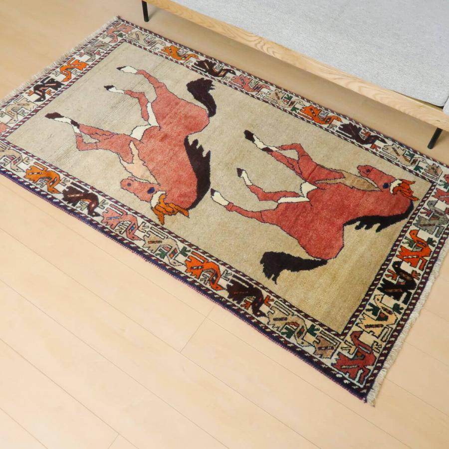 ギャッベ オールド カシュガイ 200×111cm イラン製 手織り ウール100％ リビング ダイニング ラグマット （AL-4199） : al-4199 : オリエンタルムーン - 通販 ...