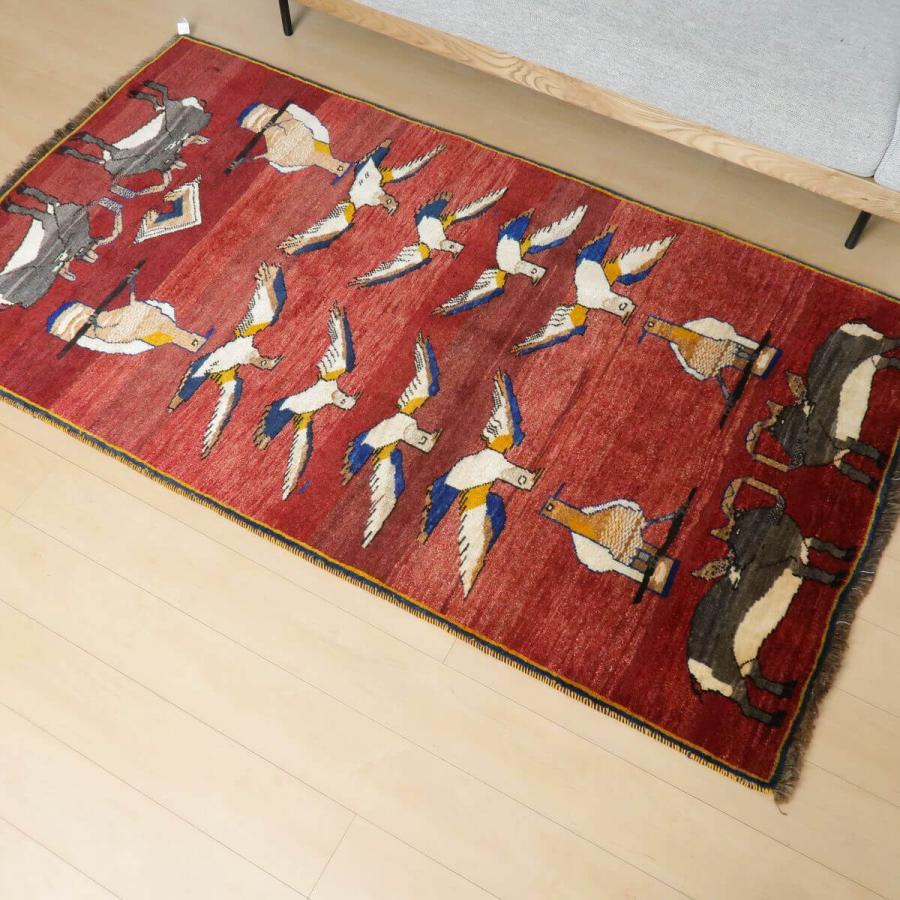 ギャッベ オールド カシュガイ 214×118cm 手織り イラン製 ウール100％ リビング ダイニング ラグマット（ALB-4172） : オリエンタルムーン - 通販 - Yahoo ...