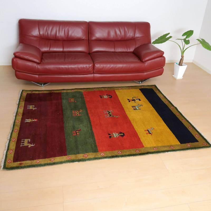 ギャッベ イラン産 200×147cm 手織り リビング ウール ラグ 天然素材 ラグマット 大判ラグ（BL-10445） : オリエンタルムーン - 通販 - Yahoo!ショッピング