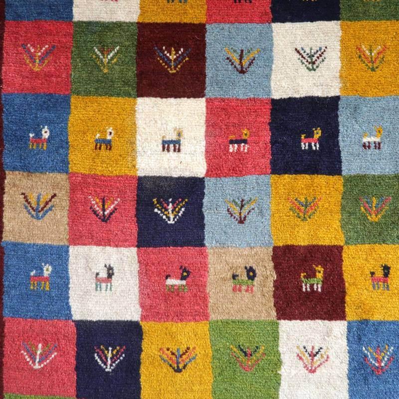 ギャッベ イラン産 155×101cm 手織り アクセントラグ ウール ラグ 天然素材 ラグマット（BM-10447） : オリエンタルムーン - 通販 - Yahoo!ショッピング