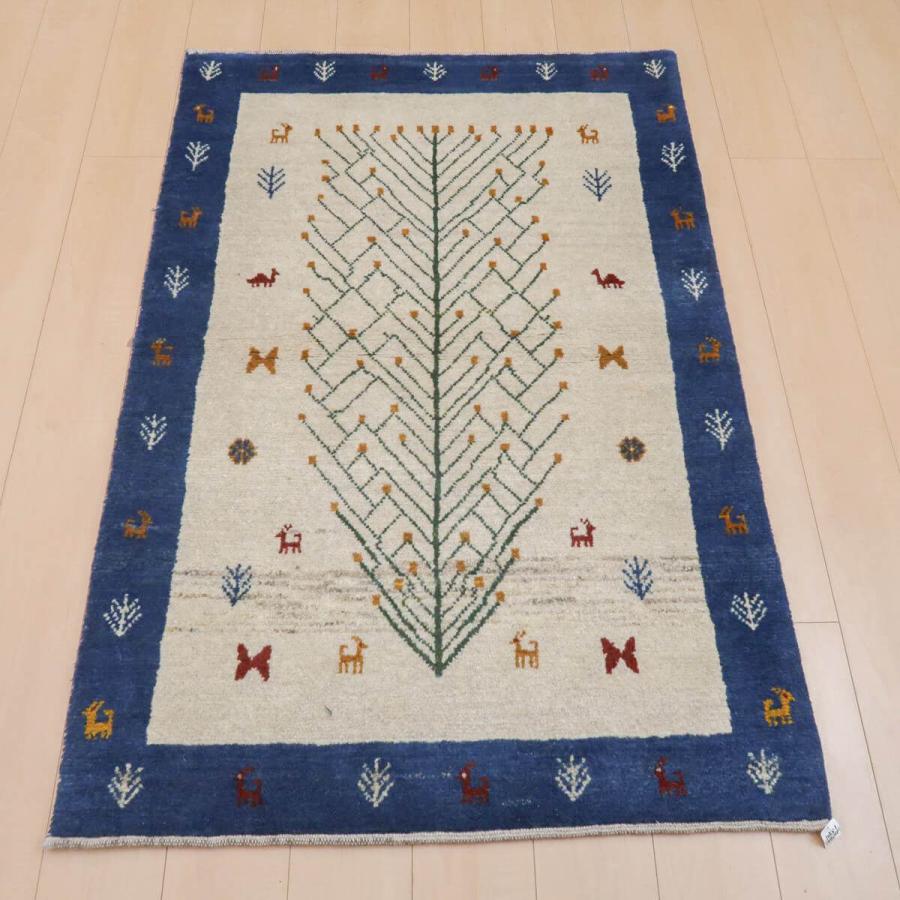 ギャッベ／ラティーフ 148×99cm イラン産 手織り リビング ウール ラグ ラグマット（BM-11665） : オリエンタルムーン - 通販 - Yahoo!ショッピング