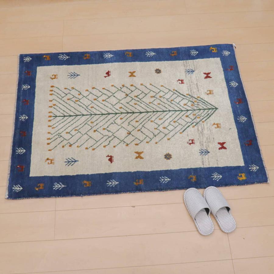 ギャッベ／ラティーフ 148×99cm イラン産 手織り リビング ウール ラグ ラグマット（BM-11665） : オリエンタルムーン - 通販 - Yahoo!ショッピング