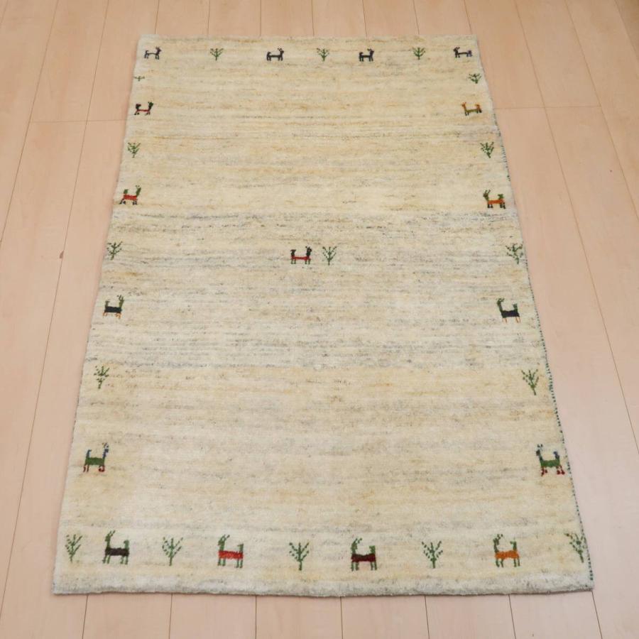 ギャッベ／ラティーフ 147×97cm イラン産 手織り リビング ウール ラグ ラグマット（BM-11667） : オリエンタルムーン - 通販 - Yahoo!ショッピング