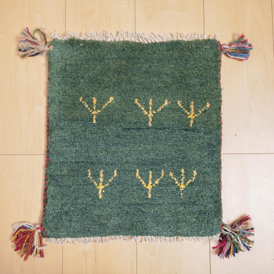 ギャッベ／ギャベ 41×37cm イラン産 手織り リビング ウール ラグ ラグマット（BP-12196） : オリエンタルムーン - 通販 - Yahoo!ショッピング