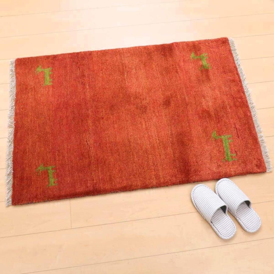 ギャッベ／ラティーフ 116×77cm イラン産 手織り リビング ウール ラグ ラグマット（BS-11374） : オリエンタルムーン - 通販 - Yahoo!ショッピング