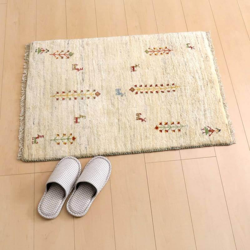 ギャッベ イラン産 じゅうたん／カシュクリ 89×60cm 手織り 玄関マット ウール ラグ 天然素材 ラグマット エントランス（BSS-10110） : bss-10110 : オリエンタル ...