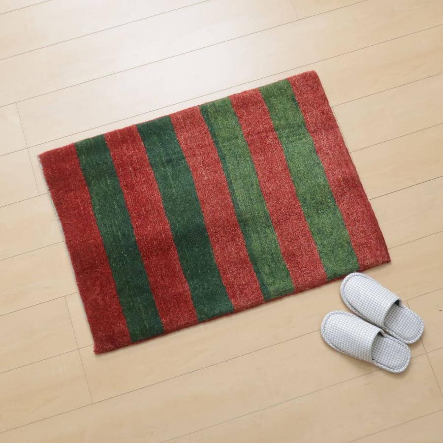 ギャッベ／ギャッベ 88×62cm イラン産 手織り リビング ウール ラグ ラグマット（BSS-11205） : オリエンタルムーン - 通販 - Yahoo!ショッピング