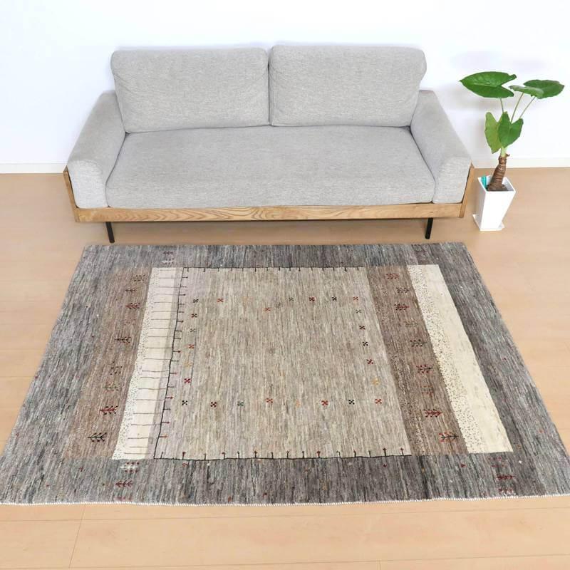 プレミアムギャッベ／ホシナマイ（カシュクリ） 194×143cm イラン産 手織り ウール ラグ リビング ダイニング 大判（HL-10872） : hl-10872 : オリエンタルムーン ...