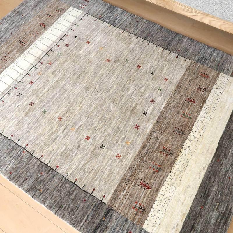 プレミアムギャッベ／ホシナマイ（カシュクリ） 194×143cm イラン産 手織り ウール ラグ リビング ダイニング 大判（HL-10872） : hl-10872 : オリエンタルムーン ...