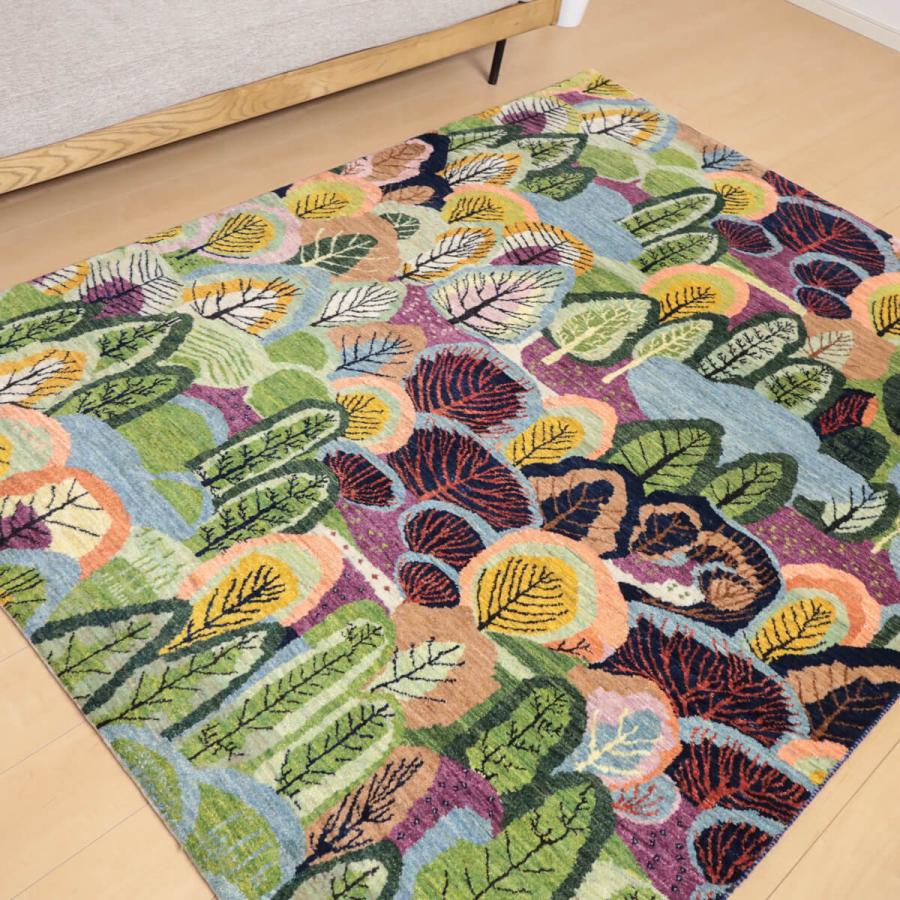 ギャッベ／ルリバフ 208×163cm イラン産 手織り リビング ウール ラグ ラグマット（HL-12065） : オリエンタルムーン - 通販 - Yahoo!ショッピング