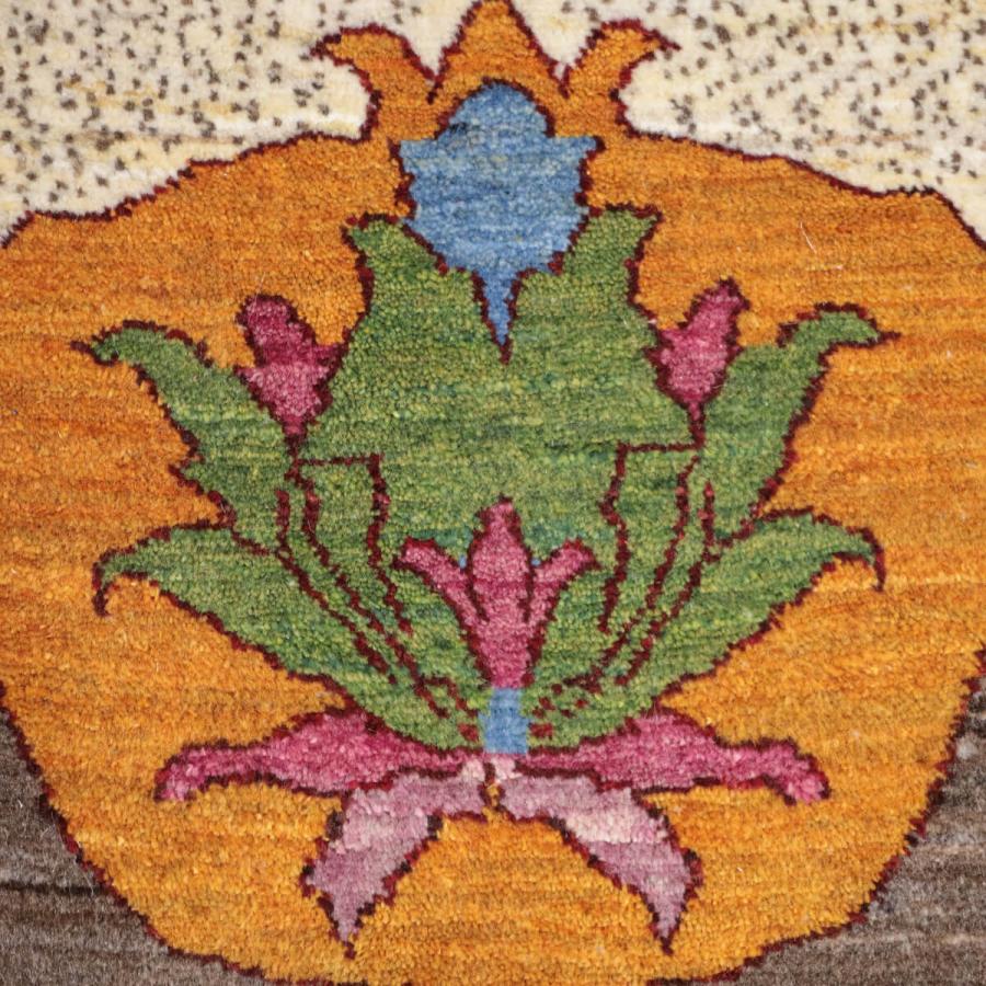 ギャッベ／ルリバフ 192×142cm イラン産 手織り リビング ウール ラグ ラグマット（HL-12069） : オリエンタルムーン - 通販 - Yahoo!ショッピング