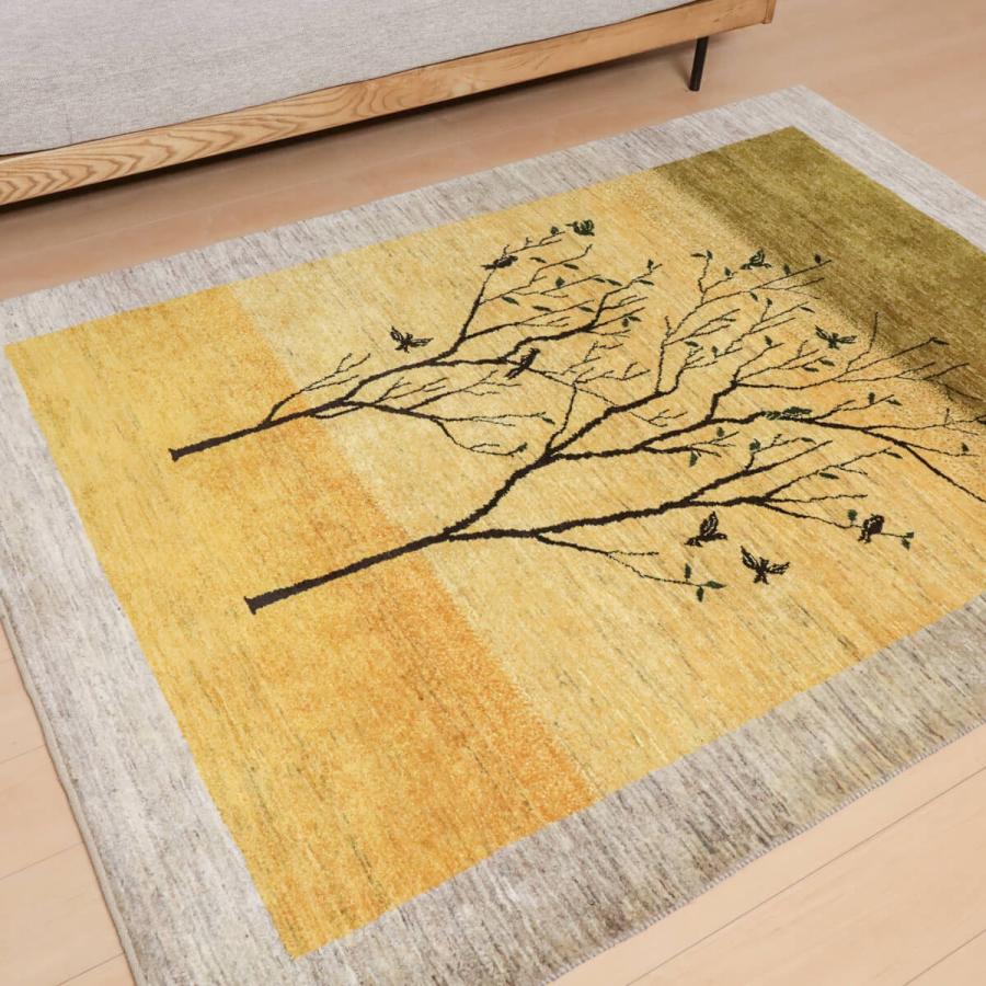 ギャッベ／カシュクリ 202×150cm イラン産 手織り リビング ウール ラグ ラグマット（HL-12160） : オリエンタルムーン - 通販 - Yahoo!ショッピング