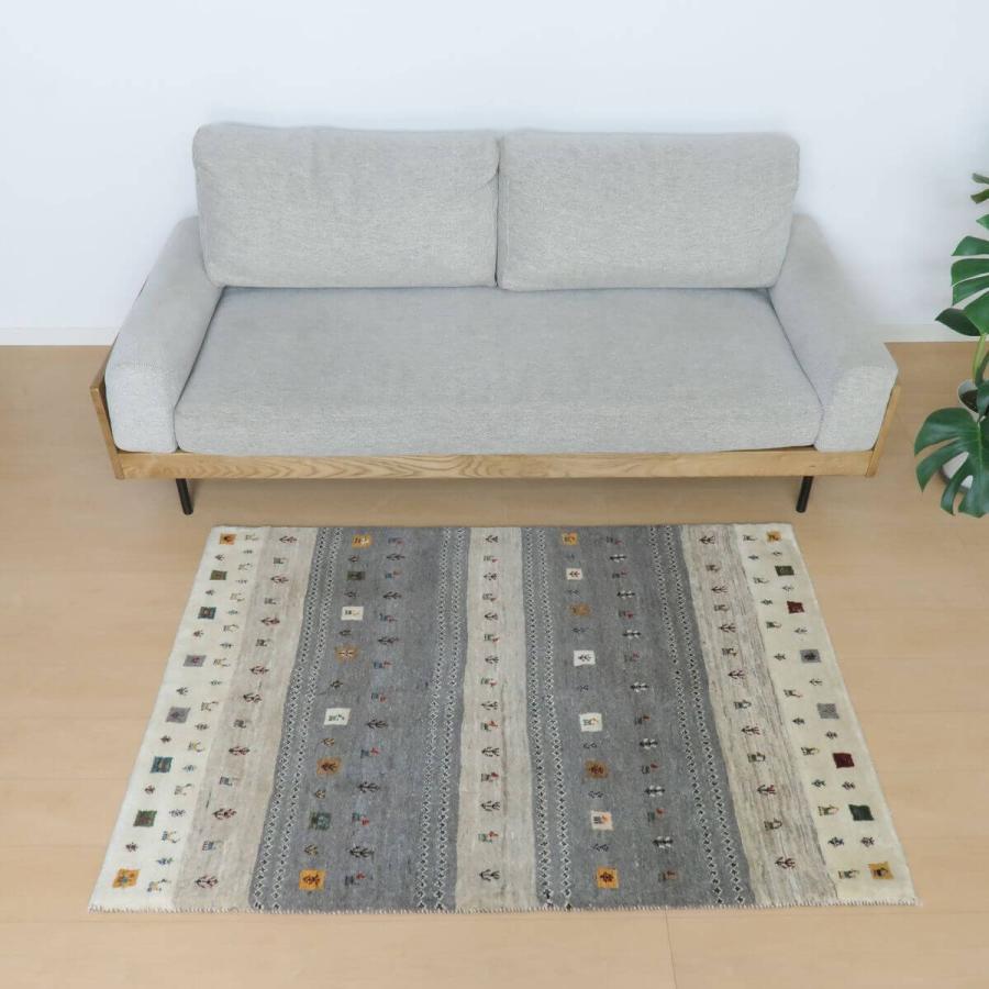 ギャッベ／カシュクリ 151×105cm イラン産 手織り リビング ウール ラグ ラグマット（HM-11193） : オリエンタルムーン - 通販 - Yahoo!ショッピング