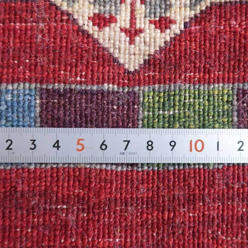 プレミアムギャッベ／ホシナマイ（ルリバフ） 91×61cm イラン産 手織り 玄関マット ウール ラグ ラグマット（HSS-73083 ...