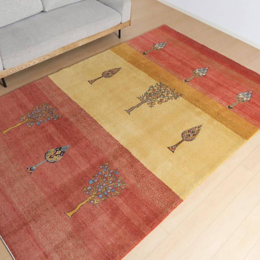 プレミアムギャッベ／ホシナマイ（カシュクリ） 308×201cm イラン産 手織り ウール ラグ リビング ダイニング 大判（HX-11350） : オリエンタルムーン - 通販 ...