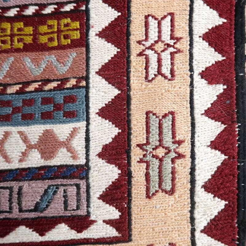 キリム ラグマット イラン・アゼルバイジャン産 94×72cm 玄関マット 手織り ラグ おしゃれ ウール カーペット（KSS-8） : オリエンタルムーン - 通販 - Yahoo!ショッピング