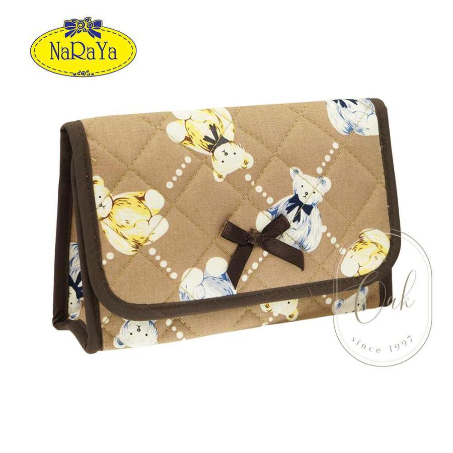 NaRaYa ナラヤ バッグ タイ ミラー付 大容量 化粧ポーチ コスメポーチ M ・ブラウンベア NB-60/S : ナラヤ&オークショップ - 通販 - Yahoo!ショッピング