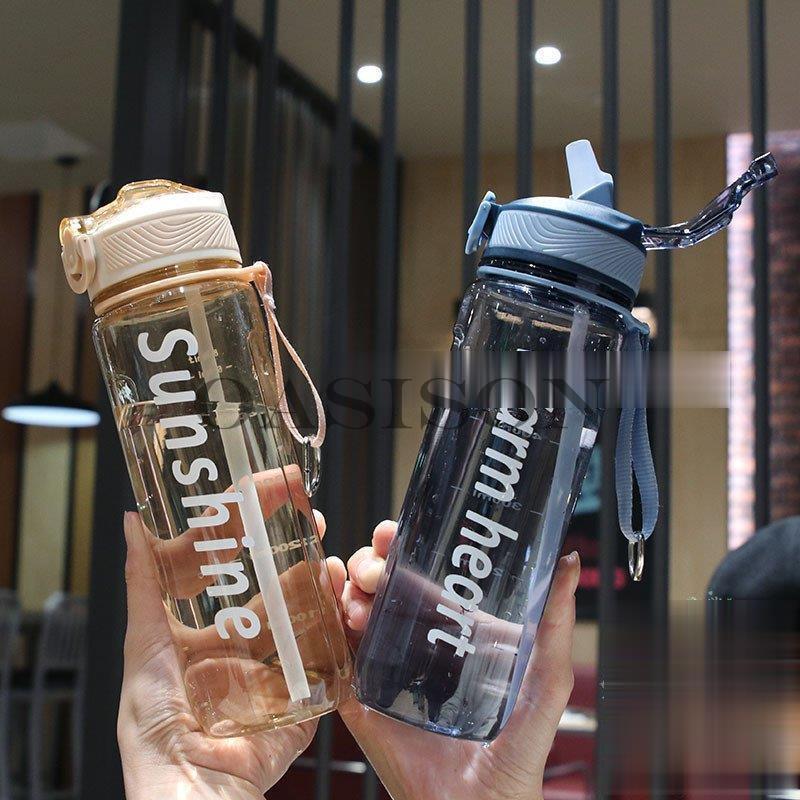 水筒 大容量 800ml ストロー ボトル PP 軽い 便利 通勤 ジム ランニング 体操 ヨガ トレーニング 運動水筒 アウトドア コップ スポーツ : Oasis On - 通販 ...