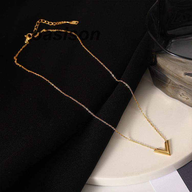 ネックレス レディース 18KGP V字 V型 ステンレス おしゃれ 彼女 プレゼント 激安アクセサリー : Oasis On - 通販 - Yahoo!ショッピング