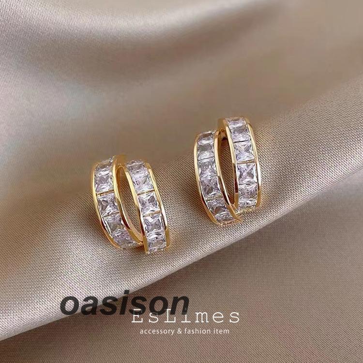 ピアス レディース 2連風 キラキラ CZダイヤ キュービックジルコニア ゴールド スタッド 14kgp 上品 おしゃれ ギフト プレゼント : Oasis On - 通販 - Yahoo ...