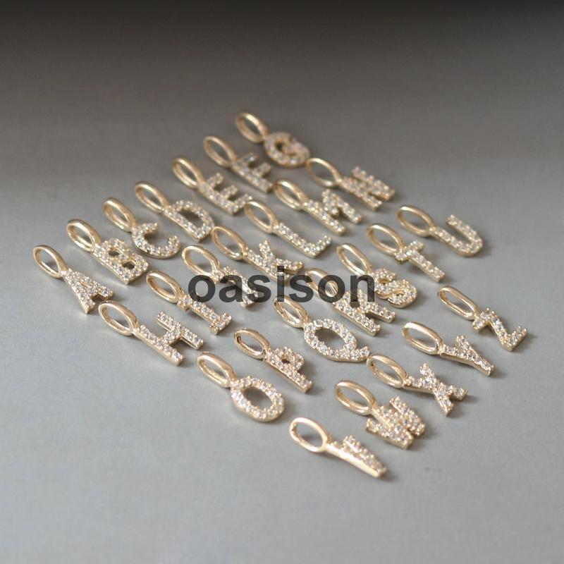 Mini型 ペンダントトップ 14金 K14 イニシャル モチーフ チャーム ペンダントヘッド CZダイヤ ネックレス ピアス ブレスレット用 : Oasis On - 通販 - Yahoo ...