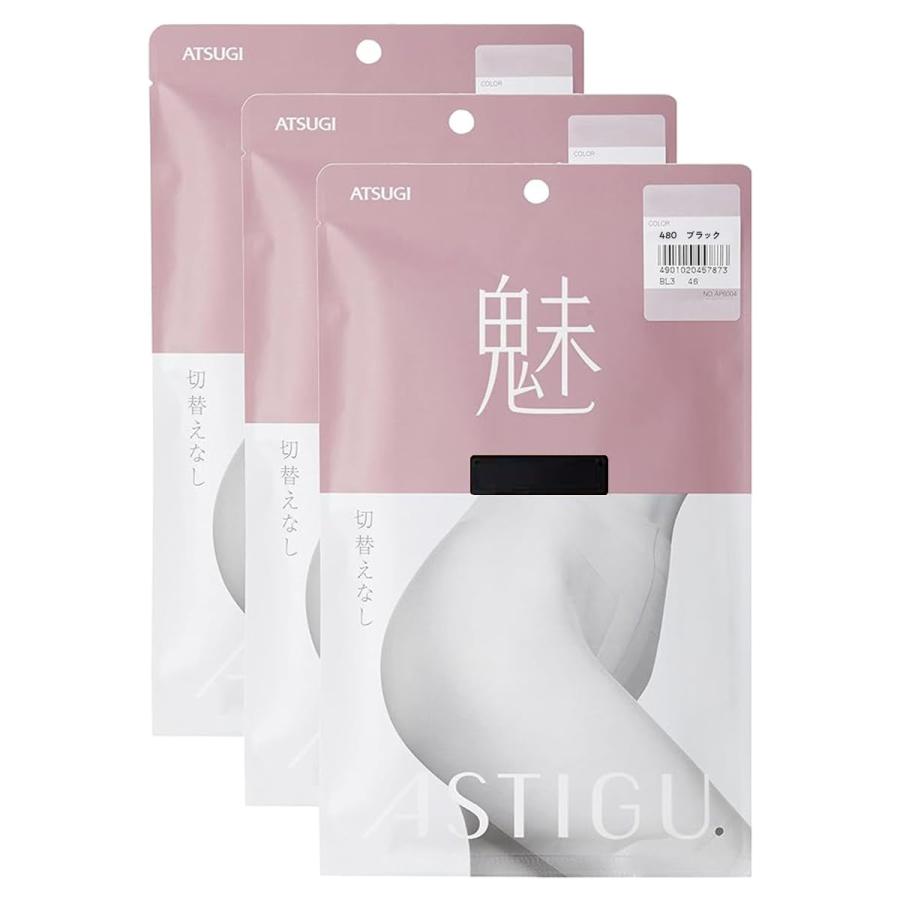 アツギ ストッキング ASTIGU(アスティーグ)魅 切替えなし レディース ブラック M-L : ペンギン堂雑貨店 - 通販 - Yahoo!ショッピング