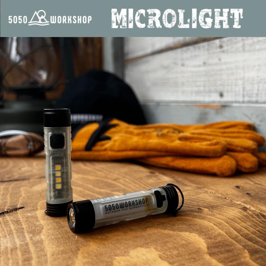 5050WORKSHOP 50/50 workshop MICROLIGHT マイクロライト 充電式 Type-C ランタン フラッシュライト 懐中電灯 ハンディライト キャンプ 車中泊 防災 ...