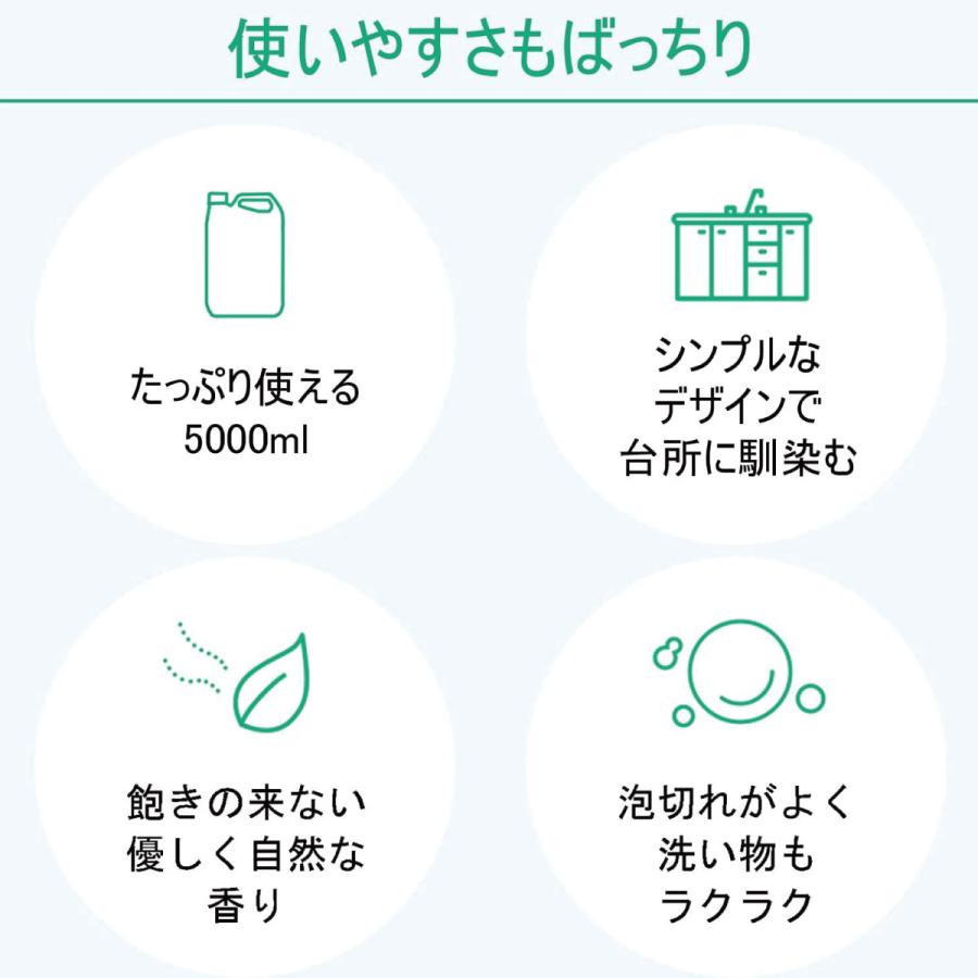 ECOVER エコベール 食器用洗剤 詰め替え用 レモンの香り 5000ml 無香料 無着色 キッチン 台所洗剤 油汚れ 洗剤 食器用 手にやさしい 大容量 業務用 ecover : オブザ ...
