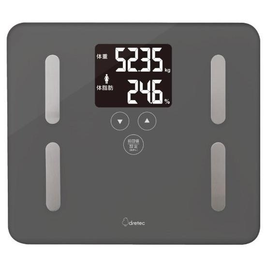 ドリテック dretec 体重体脂肪計「ドクター・スキャン」 前回測定値を確認できる BS-248DG : OCCroom’sヤフー店 - 通販 - Yahoo!ショッピング