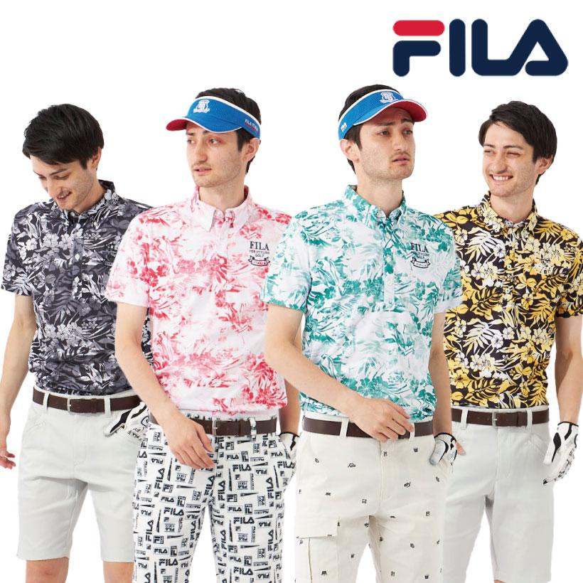 FILA GOLF メンズ 半袖ポロシャツ ハイビスカス柄 フィラ ゴルフ 741677 : OCEANweb Yahoo! JAPAN店 - 通販 - Yahoo!ショッピング