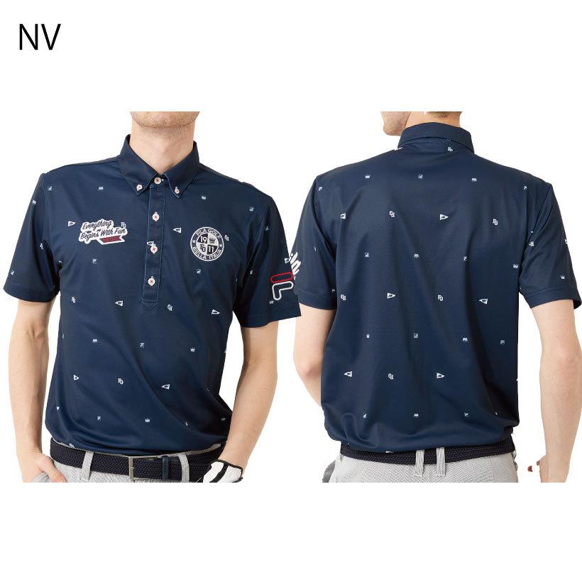 FILA メンズ 飛び柄半袖シャツ GOLF フィラ ゴルフ ネイビー 742605 : OCEANweb Yahoo! JAPAN店 - 通販 - Yahoo!ショッピング