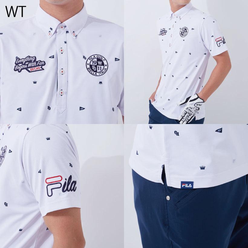 FILA メンズ 飛び柄半袖シャツ GOLF フィラ ゴルフ ネイビー 742605 : OCEANweb Yahoo! JAPAN店 - 通販 - Yahoo!ショッピング