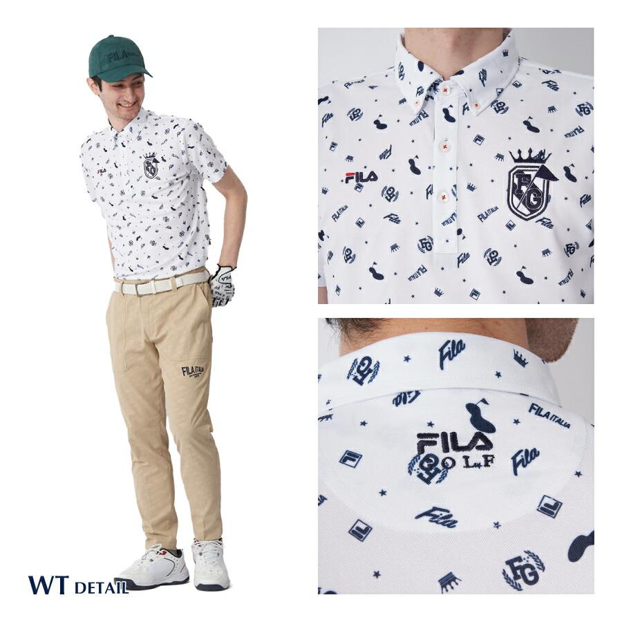 FILA メンズ 飛び柄 ポロシャツ 半袖 鹿の子素材 リサイクル 吸汗速乾 UVカット ウェア GOLF フィラ ゴルフ 743607 : OCEANweb Yahoo! JAPAN店 ...