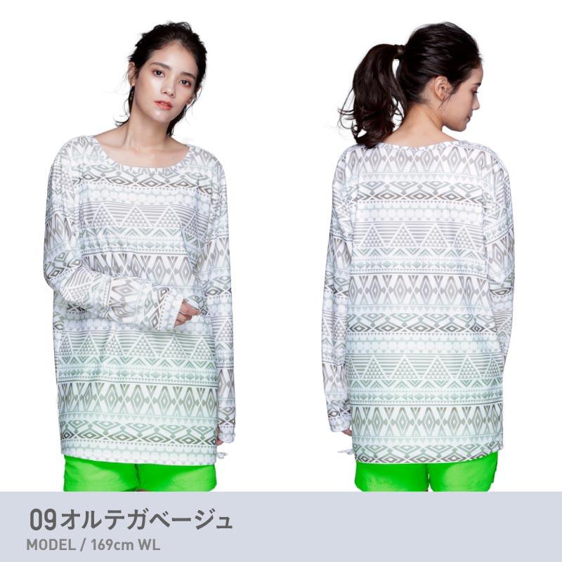 ICEPARDAL ラッシュガード レディース 長袖 Tシャツ UPF50＋ UVカット 体型カバー 大きいサイズ カットソー 水着 ラウンド IF-141 : OC STYLE - 通販 ...