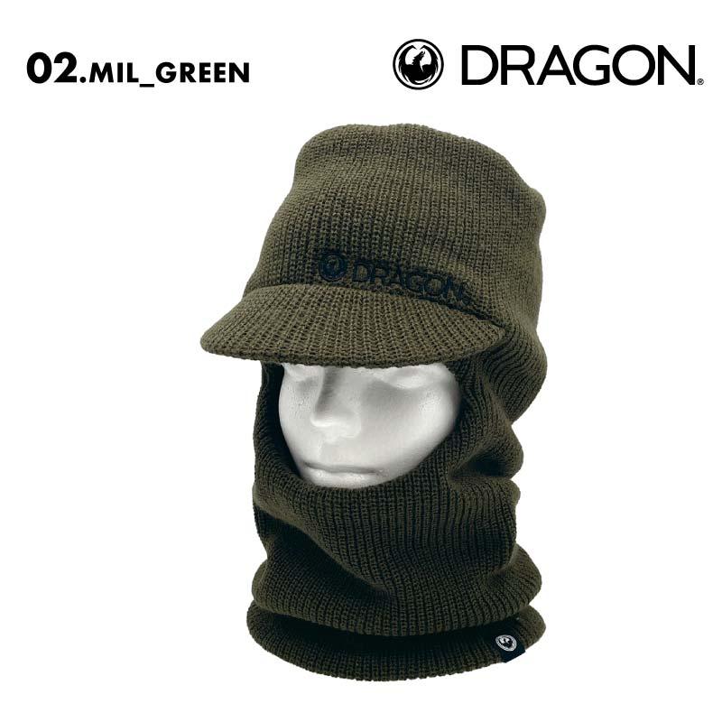 DRAGON/ドラゴン メンズ レディース バラクラバ 帽子付き ニット帽 ネックウォーマー 防寒 目出し帽 BRIM KNIT ...